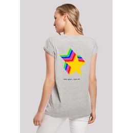F4NT4STIC Damen T-Shirt "SIlvester Party Happy People Only", grau, Gr. M, Obermaterial: 100% Baumwolle, Shirts, Print