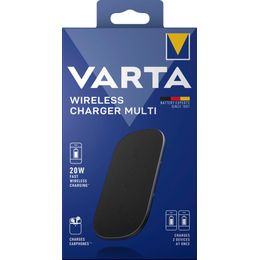 Varta Batterie-Ladegerät "Wireless Charger Multi", B:8,9cm H:17,8cm T:0,7cm, schwarz, Ladegeräte
