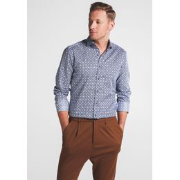 Eterna Herren Langarmhemd "SLIM FIT", blau, Gr. 43, Twill, 100% cotton, Hemden, EASY IRON (b&uuml;gelleicht)
