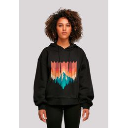 F4NT4STIC Damen Sweatshirt "Berg Sonnenuntergang Geometrisch", schwarz, Gr. 4XL, Obermaterial: 100% Baumwolle, Sweatshirts, Premium Qualit&auml;t