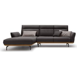 Ecksofa, B:298cm H:103cm T:183cm, braun, CREATION BY ROLF BENZ, NaturLEDER OSKAR (echtes Rindsleder), Wohnzimmer, Sofas, "CR.460", Sockel in
