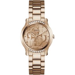 Guess Damen Quarzuhr "ANNETTE", gold, Armbanduhren, Armbanduhr, Damenuhr, Edelstahlarmband, analog