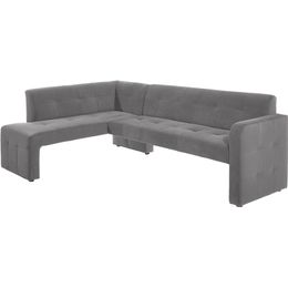 Essbank, B:157cm H:82cm T:245cm, grau, exxpo - SOFA FASHION, Luxus-Microfaser (100% Polyester), Küche, Sitzbänke, "Barista, bequem und elegant, hohe