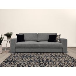 Schlafsofa Home Affaire, B:238cm H:86cm T:103cm, grau, 90% Polyester, 10% Nylon, Kinderzimmer, Sofas, "Calrence", mit aufklappbarer Bettfunktion,