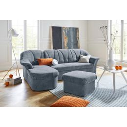 Ecksofa DOMO collection, B:238cm H:82cm T:141cm, grau, 95% Polyester, 5% Nylon, Wohnzimmer, Sofas, "Pegnitz, elegante Rückensteppung, komfortabel,