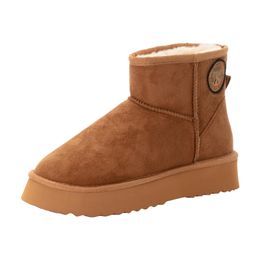 O`Neill O'NEILL Damen Schlupfboots "BESIANA PLATFORM WOMEN MID", Gr. 37, braun, Synthetik, Schuhe, Winterboots, Snowboots, Winterschuhe