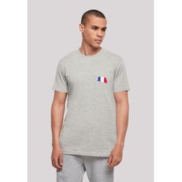F4NT4STIC Damen T-Shirt "Frankreich Flagge France", grau, Gr. S, Obermaterial: 100% Baumwolle, Shirts, Print