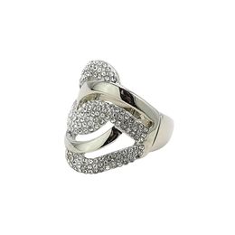 Damen Fingerring "Paris", Messing, silber, Collezione Alessandro, Messing, Fingerringe