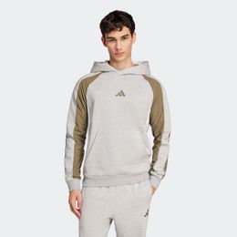 Herren Kapuzensweatshirt "M ESS CB HD", grau, Gr. M, adidas Sportswear, Obermaterial: 55% Baumwolle, 36% Polyester, 9% Viskose, Sweatshirts