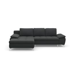Sit & More Ecksofa SIT & MORE, B:270cm T:163cm, grau, Wohnzimmer, Sofas, "Latigo L-Form", mit Recamiere, wahlweise mit Bettfunktion und Bettkasten