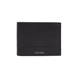 Calvin Klein Damen Geldbörse "SUBTLE MIX TRIFOLD 10CC W/COIN", schwarz, Leder, Kleinlederwaren, Geldbeutel, Herren Portemonnaie mit Münzfach