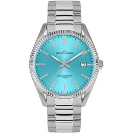 Jacques Lemans Damen Quarzuhr "Derby", silber, Armbanduhren, Armbanduhr,Herrenuhr,Damenuhr,Edelstahlarmband,bis 10 bar wasserd.