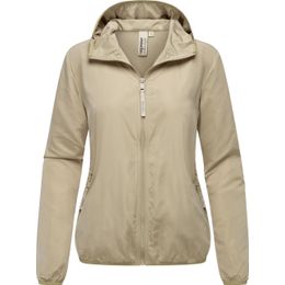 Ragwear Damen Outdoorjacke "Vinzie C", beige, Gr. XL, 100% Polyester, Jacken, Extraleichte Übergangsjacke mit Kapuze