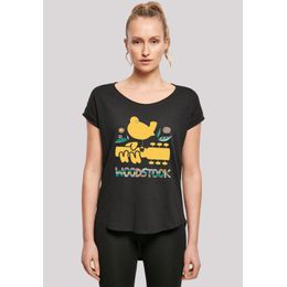 F4NT4STIC Damen T-Shirt "Woodstock Artwork", schwarz, Gr. XS, Obermaterial: 100% Baumwolle, Shirts, Print