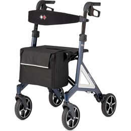 Bischoff & Bischoff Rollator "Alevo Country Rollator", blau, BISCHOFF & BISCHOFF, Rollatoren, faltbar - für innen und außen, mit Profil-Bereifung, Sitzhöhe 58,5 cm