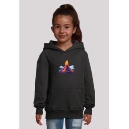 F4NT4STIC Kinder Kapuzenpullover "Vulkanausbruch", schwarz, Gr. 122, Obermaterial: 65% Baumwolle, 35% Polyester, Pullover, Premium Qualit&auml;t