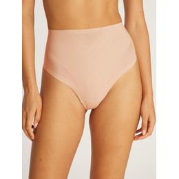Damen Formstring "SCULPTED FIRM MESH THONG", Calvin Klein Underwear, Gr. XL, beige, Mesh, Obermaterial: 56% Polyamid, 44% Elasthan, unifarben,