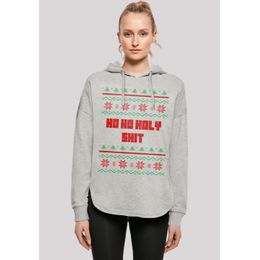 F4NT4STIC Damen Kapuzenpullover "Ho Ho Holy", grau, Gr. XS, Obermaterial: 100% Baumwolle, Pullover, Print