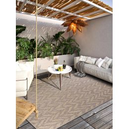 Villeroy & Boch Outdoorteppich VILLEROY & BOCH, B:200cm H:4mm L:290cm, beige, Polyester, Balkon, Teppiche, "Georgette", In-& Outdoor, Flachgewebe, wetterfest,