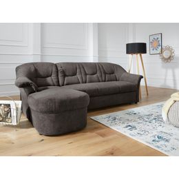 Ecksofa DOMO collection, B:232cm H:83cm T:146cm, grau, Luxus-Microfaser (92% Polyester, 8% Nylon);Microfaser PRIMABELLE (100% Polyester);Microfaser
