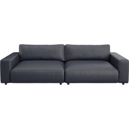 Big-Sofa Musterring, B:252cm H:81cm T:124cm, schwarz, Flachgewebe FLORIS (100% Polyester);Flachgewebe VALMONT (60% Baumwolle/ 40% Leinen);Microfaser