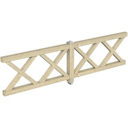 Skan Holz Br&uuml;stungsgel&auml;nder SKANHOLZ, H:84cm L:335cm, beige, Gel&auml;nder, "Andreaskreuz"