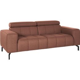 2-Sitzer DOMO collection, B:208cm H:79cm T:104cm, rot, Sofas, "Cunelli zeitlos und elegant, moderne Sitzn&auml;hte als Designelement", wahlweise mit