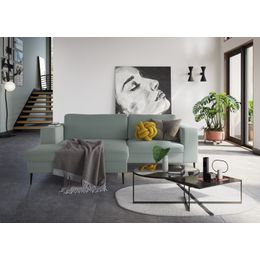 Ecksofa DOMO collection, B:244cm H:83cm T:173cm, blau, Wohnzimmer, Sofas, "Modica kompakt und elegant, Breite 244, L-Form", moderne Optik mit