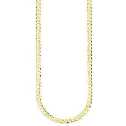 Bruno Banani Herren Kette ohne Anhänger "Schmuck Geschenk Silber 925 Halsschmuck Halskette Panzerkette Gold", 55, Silber 925 (Sterlingsilber), B: