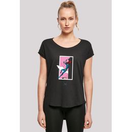F4NT4STIC Damen T-Shirt "Marvel Comics Black Widow Roof Jump", schwarz, Gr. XS, Obermaterial: 100% Baumwolle, Shirts, Damen,Premium