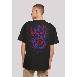 F4NT4STIC Damen T-Shirt "Drache Feuer Japan", schwarz, Gr. XS, Obermaterial: 100% Baumwolle, Shirts, Print