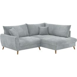 Ecksofa MR. COUCH, B:230cm H:71cm T:190cm, silber, Dolce (100% Polyester), Wohnzimmer, Sofas, "Blackburn II L-Form", Wahlweise mit