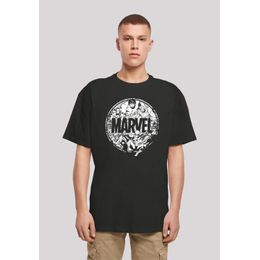 F4NT4STIC Damen T-Shirt "Marvel Comics Logo Character Infill", schwarz, Gr. XL, Obermaterial: 100% Baumwolle, Shirts, Print