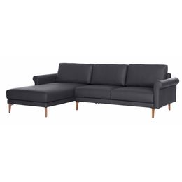 Ecksofa, B:262cm H:85cm T:178cm, schwarz, CREATION BY ROLF BENZ, NaturLEDER OSKAR (echtes Rindsleder), Wohnzimmer, Sofas, "CR.450, Designecksofa,