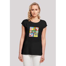 F4NT4STIC Damen T-Shirt "'Spongebob Schwammkopf Collage'", schwarz, Gr. 4XL, Obermaterial: 100% Baumwolle, Shirts, Print
