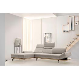Ecksofa, B:313cm H:117cm T:212cm, beige, CREATION BY ROLF BENZ, Wohnzimmer, Sofas, "CR.420, Designecksofa, L-Form", in 2 Qualitäten, Holzrahmen in