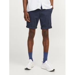 Jack & Jones JACK & JONES Herren Chinoshorts "JPSTBOWIE JJSHORT SA", blau, Gr. XS, unifarben, Web, Obermaterial: 98% Baumwolle, 2% Elasthan, Hosen