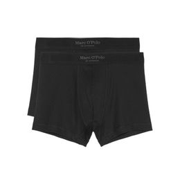 Marc O'Polo MARC O'POLO Herren Trunk "Iconic Rib", Gr. S, schwarz, Feinripp, Obermaterial: 95% Baumwolle, 5% Elasthan, unifarben, Unterhosen, mit elastischem