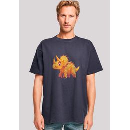 F4NT4STIC Damen T-Shirt "S&uuml;&szlig;er Triceratops Dinosaurier", blau, Gr. L, Obermaterial: 100% Baumwolle, Shirts, Premium Qualit&auml;t
