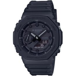 Casio G-SHOCK Herren Chronograph, schwarz, Armbanduhren, Quarzuhr,Armbanduhr,Herrenuhr,digital, bis 20 bar wasserd.Resinarmband