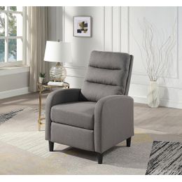 Relaxsessel, B:69cm H:102cm T:90cm, grau, ATLANTIC HOME COLLECTION, 100% PES, Wohnzimmer, Sessel, "Tiago", mit K&ouml;rperdruck aktivierbarer