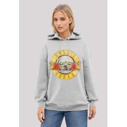 F4NT4STIC Damen Kapuzenpullover "Guns 'n' Roses Vintage Logo Rock Music Band", grau, Gr. XS, Obermaterial: 80% Baumwolle, 20% Polyester, Pullover,