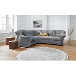 Ecksofa DOMO collection, B:240cm H:83cm T:190cm, grau, Microfaser PRIMABELLE (100% Polyester) / Struktur (90% Polyester; 10%