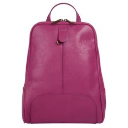 Samantha Look Cityrucksack, pink, Leder, Rindsleder, Rucksäcke, echt Leder, Made in Italy