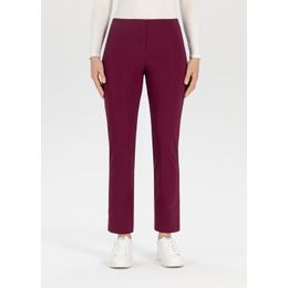 Stehmann Damen Stretch-Hose, rot, Gr. 42, unifarben, Obermaterial: 72% Viskose, 25% Polyamid, 3% Elasthan, Hosen, mit Schlitz