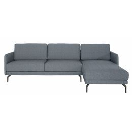 Ecksofa, B:234cm H:85cm T:178cm, blau, CREATION BY ROLF BENZ, Chenille COCO (72% Polyester 15% Baumwolle 13% Polyacryl), Wohnzimmer, Sofas, "CR.450,