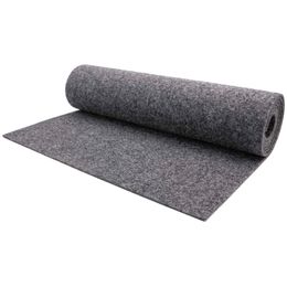Nadelvliesteppich "TURBO, Made in Belgium", B : 200cm 1 Stk., 5mm, 14 qm qm, L: 700cm, grau, PRIMAFLOR-IDEEN IN TEXTIL, Teppiche, robust und