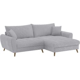 Ecksofa MR. COUCH, B:246cm H:71cm T:170cm, grau, Stripes (92% Polyester / 8% Nylon), Wohnzimmer, Sofas, "Blackburn II L-Form", Wahlweise mit
