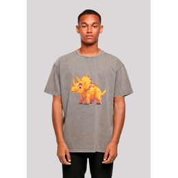 F4NT4STIC Damen T-Shirt "S&uuml;&szlig;er Triceratops Dinosaurier", grau, Gr. XXL, Obermaterial: 100% Baumwolle, Shirts, Premium Qualit&auml;t