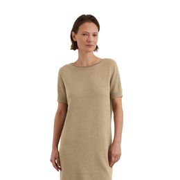 Marc O'Polo MARC O'POLO Damen Strickkleid "aus Bio-Baumwolle-Leinen-Mix", beige, Gr. 38, unifarben, Obermaterial: 52% Baumwolle, 48% Leinen; Futter: 100% Nicht